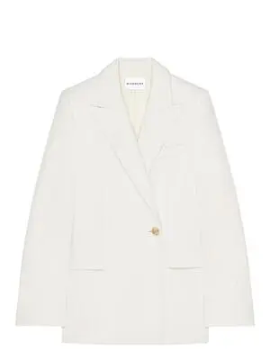 Givenchy Double-breasted Wool And Mohair Cocoon Jacket - White