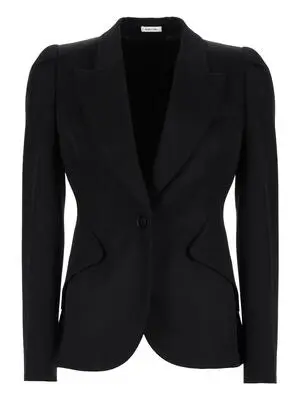 Alexander McQueen Single-breasted Jacket - Black