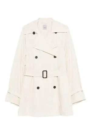 TOTEME Cotton Trench Coat With Buckled Belt - Multicolor