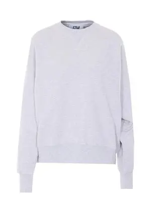 GOLDEN GOOSE Star Sweatshirt With Crystal Embellishments - Gray
