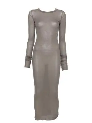 Rick Owens Ribbed Midi Dress - Multicolor
