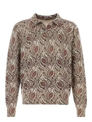 Etro Embroidered Wool Polo Shirt - Multicolor