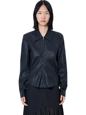 Our Legacy Slim Zip Shirt - Black