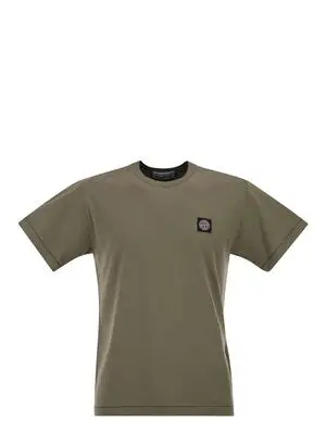 Stone Island Slim Fit T-shirt With Compass Patch - Multicolor