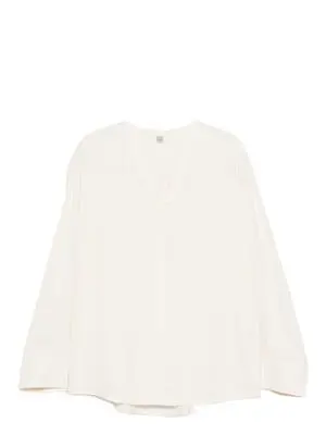 TOTEME V-neck Long-sleeved Blouse - Multicolor
