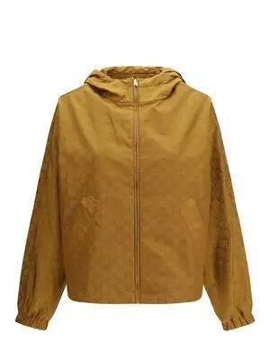 Gucci Technical Jacquard Gg Motif Jacket - Cream