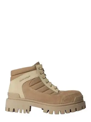 Balenciaga Low Strike Combat Boots - Cream