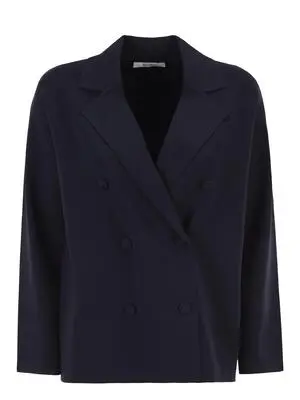 Max Mara Max Mara Double-Breasted Viscose Crêpe Jacket Multicolor