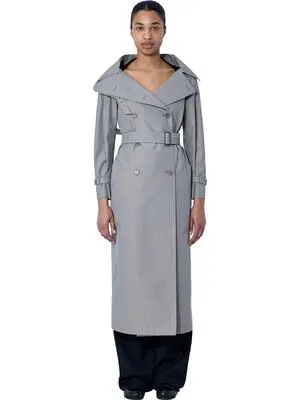 Max Mara Long Trench Coat - Gray