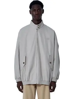 Miu Miu Panama Blouson Jacket With Chest Logo - Cream