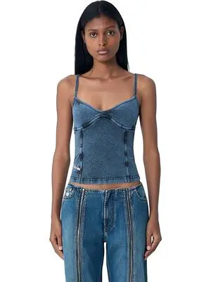 DIESEL® DIESEL Stretch Cotton Jersey Camisole Top Multicolor