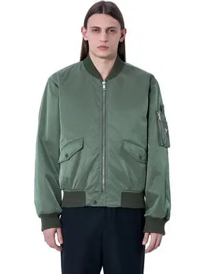 Prada Re-nylon Bomber Jacket - Green