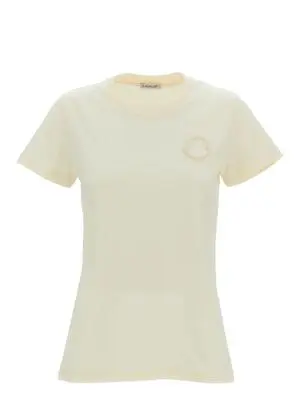 Moncler Short-sleeved Crewneck T-shirt With Embroidered Logo - Multicolor