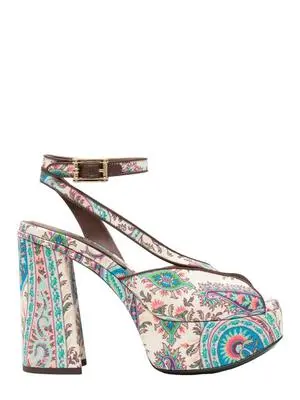 Etro Paisley Patterned Platform Sandals - Multicolor