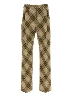 Burberry Embroidered Wool Pants - Multicolor
