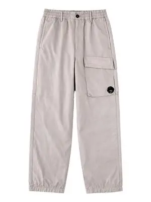 C.P. COMPANY Cargo Pants With Logo Patch - Cream