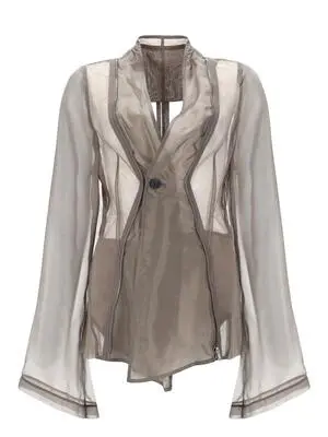 Rick Owens Giacca Monopetto Stag Sheer Jacket - Gray