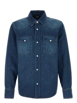 A.p.c. Denim Western Shirt - Blue