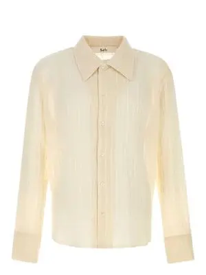 Séfr Cream Cotton Ignacio Shirt - Yellow