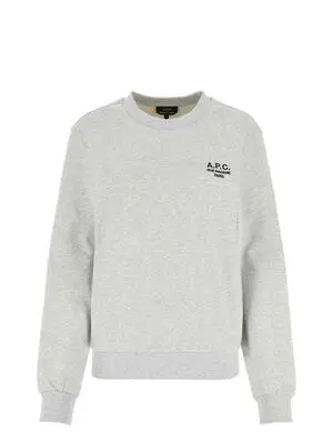 A.p.c. Melange Cotton Sweatshirt - Gray