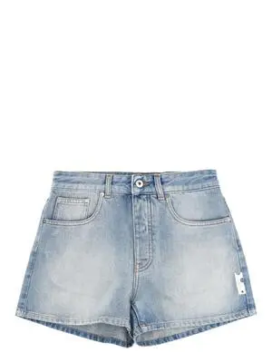 Off-White Cotton Denim Shorts - Blue