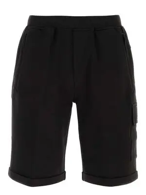 C.P. COMPANY Stretch Cotton Bermuda Shorts - Black