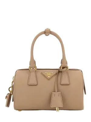 Prada PRADA Cappuccino Leather Handbag Brown