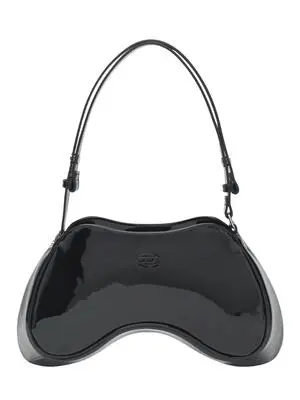 DIESEL® Double-d Patent Leather Shoulder Bag - Black