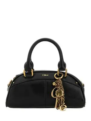 Chloé Small Leather Bowling Handbag - Black