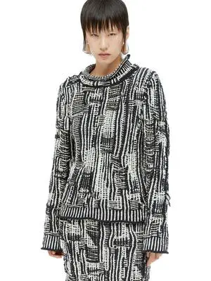 Bottega Veneta Intrecciato Cotton Knit Sweater - Blue