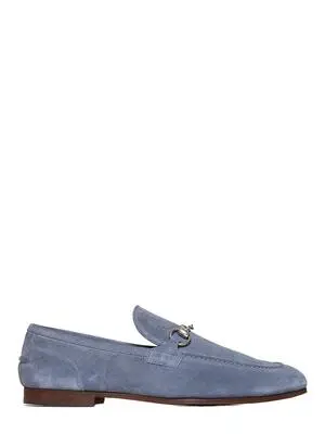 Gucci GUCCI Suede Jordaan Loafers With Horsebit Detail Gray