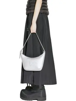 Balenciaga Mary-kate Metallic Leather Shoulder Bag - Silver
