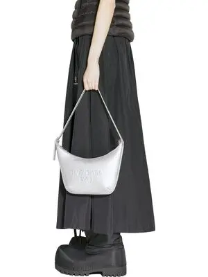 Balenciaga Mary-kate Metallic Leather Shoulder Bag - Silver