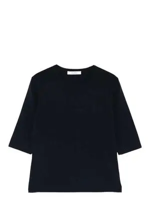 Max Mara Embossed Crewneck Top - Blue
