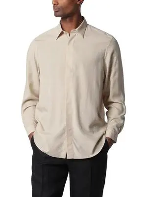 LARDINI Beige Linen-blend Shirt - Cream