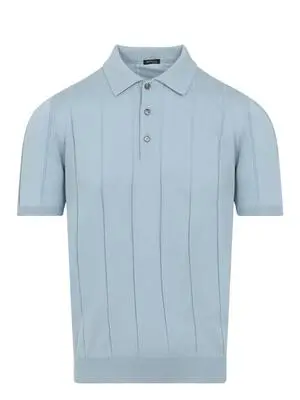 Kiton Cotton Polo - Blue