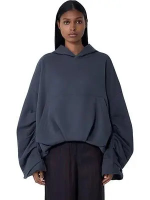 Dries Van Noten Hooded Cotton Sweatshirt - Gray