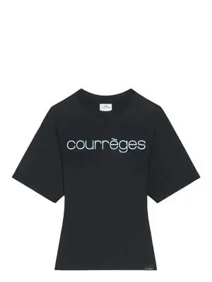 COURREGES Logo T-shirt - Black
