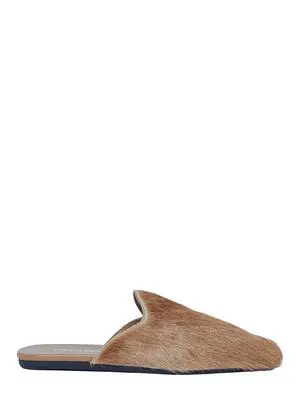 Prada PRADA Leather Pony-Hair Mules Multicolor
