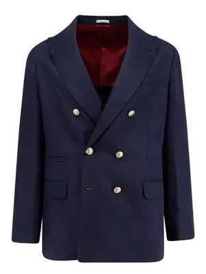 Brunello Cucinelli Silk And Linen Blazer - Blue