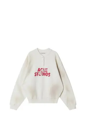 Acne Studios Fleece Logo Sweatshirt - White