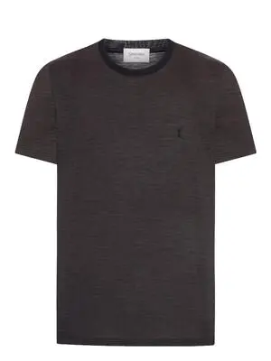 Saint Laurent Cassandre T-shirt In Striped Wool - Multicolor