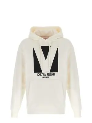 Valentino Garavani Oversized Hoodie With 'chez Print - White