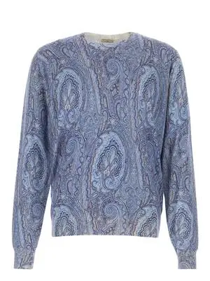 Etro ETRO Printed Silk Blend Sweater Multicolor