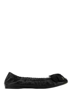 Prada Leather Ballerinas - Black