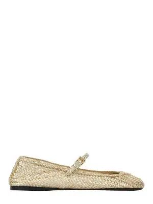Prada Leather Ballerinas - Gold