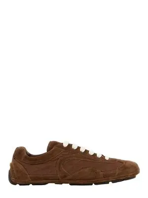 Prada Prada Suede And Re-Nylon Montecarlo Re-Edition 2005 Sneakers Brown