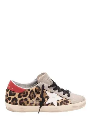 GOLDEN GOOSE GOLDEN GOOSE Super-Star Leopard Print Sneakers Multicolor