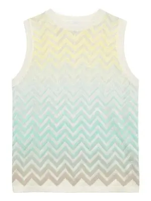Missoni Chevron Knit Sleeveless Top - Multicolor
