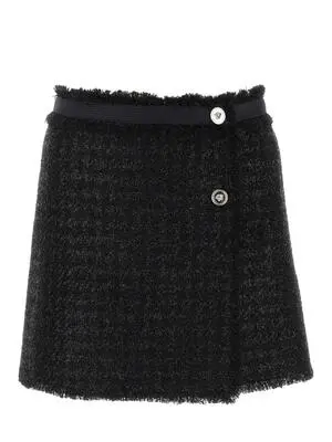 Versace Tweed Mini Skirt - Black